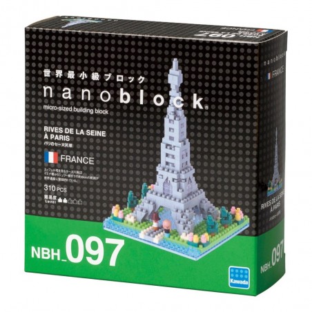 Banks of the Seine in Paris (Eiffel Tower) NBH-097 NANOBLOCK | Sights to See series