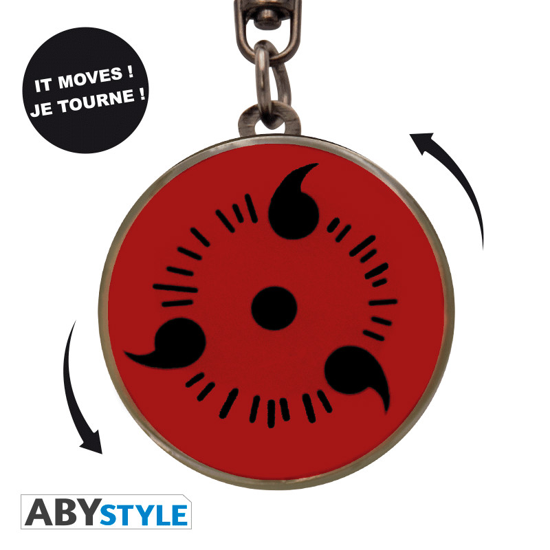 Naruto Shippuden Sharingan rotating keychain