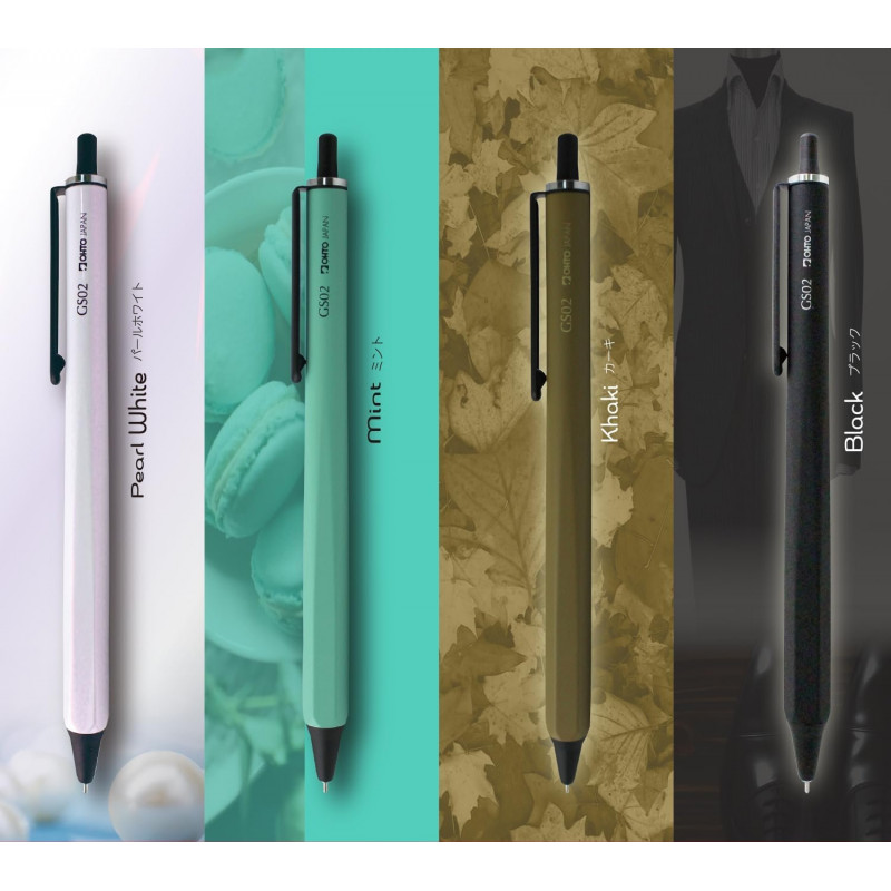GS02 black - mechanical ballpoint pen GS02-G5 (refillable) by Ohto