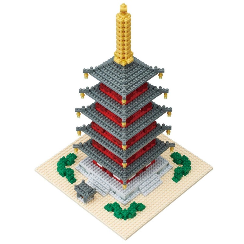 Pagode à cinq étages NB-031 NANOBLOCK mini bloques de construction japonaise | Deluxe