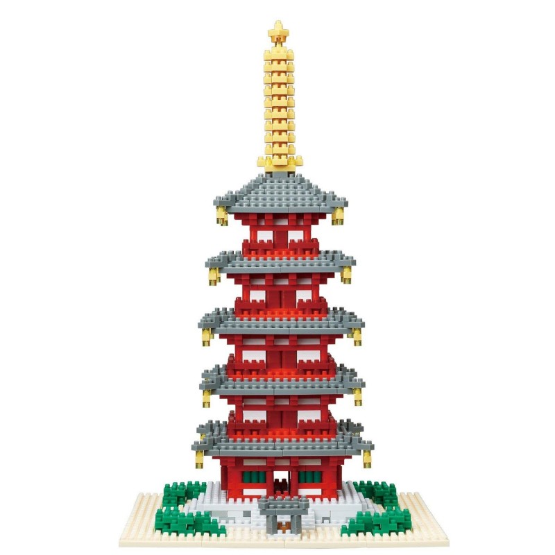 Pagode à cinq étages NB-031 NANOBLOCK mini bloques de construction japonaise | Deluxe